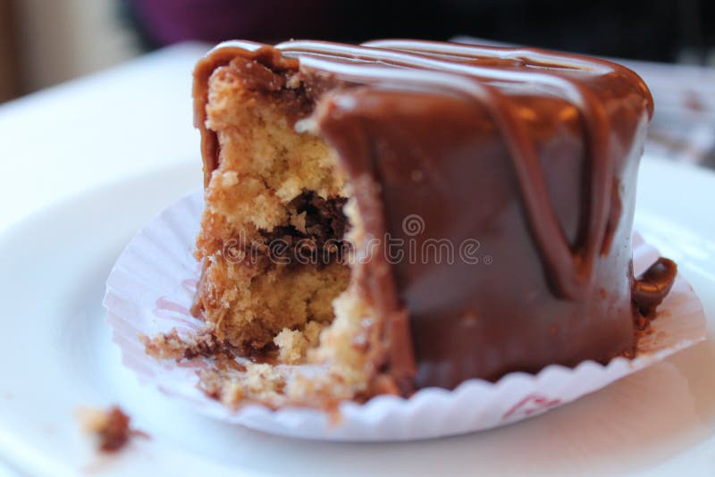 Shortbread Cake with Chocolate Stock Image - Image of cake, fudge ...