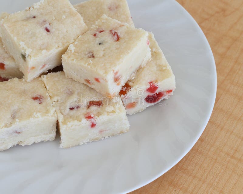 Shortbread with Candied Fruit Stock Image - Image of cookies, bars: 4358977