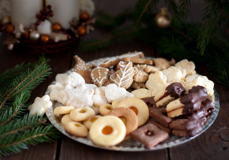 Shortbread Christmas Cookies Stock Photo - Image of shortbread ...