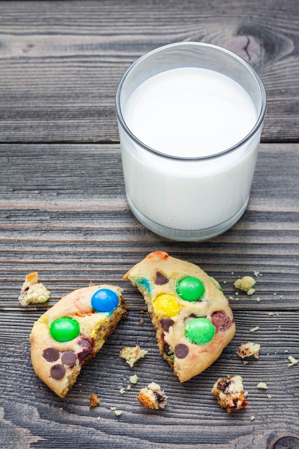 Shortbread Cookies with Multi-colored Candy and Chocolate Chips, Served ...