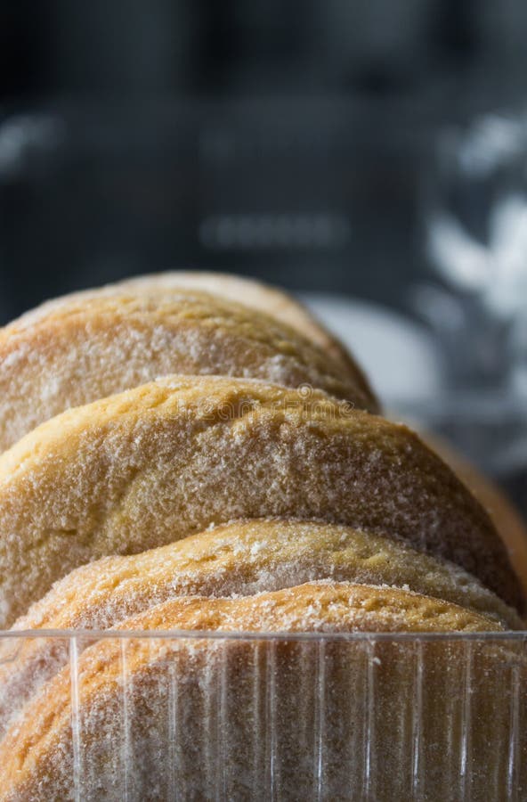 Shortbread Cookies in the Shape of the Moon. Stock Image - Image of ...