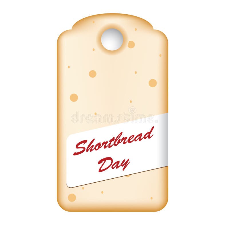 Shortbread Day date tag stock vector. Illustration of label - 353631172