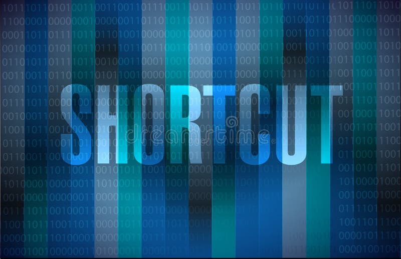 Shortcut Binary Sign Concept Illustration Stock Illustration ...