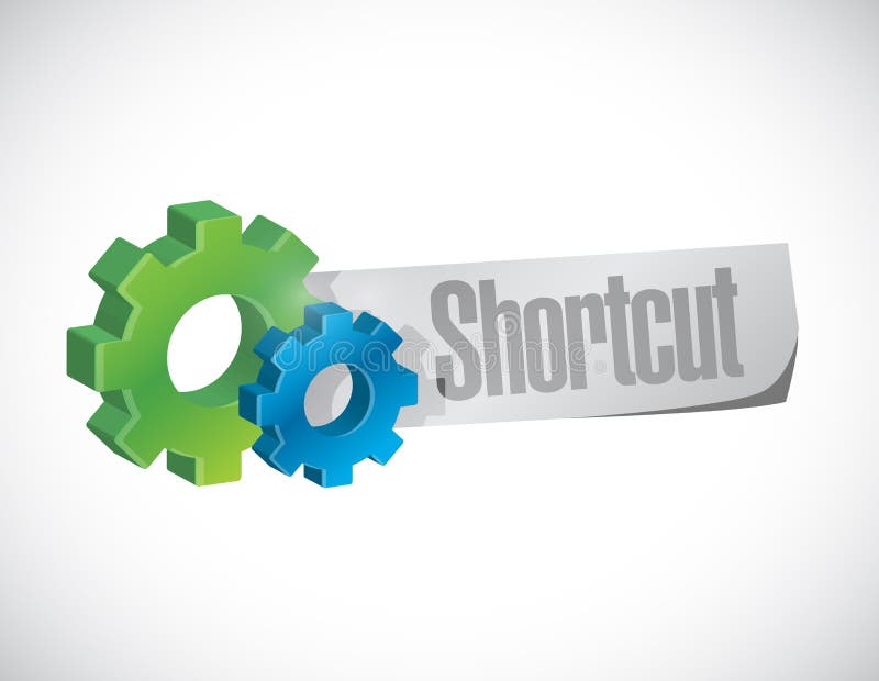 Shortcut Gear Sign Concept Illustration Stock Illustration ...