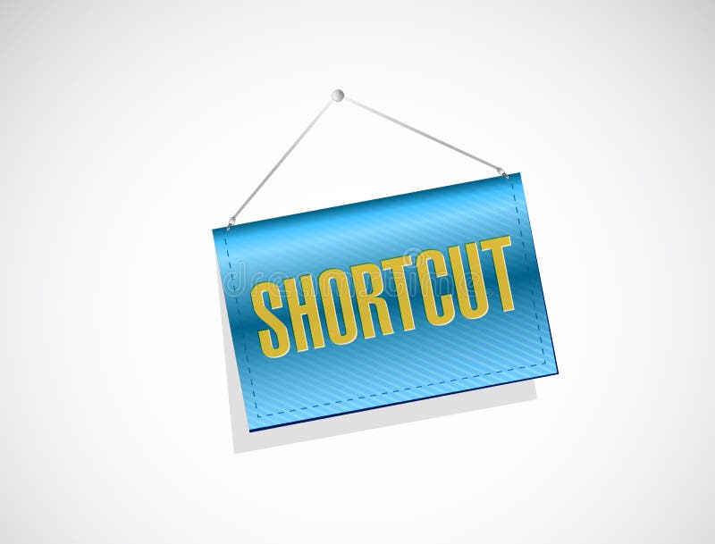 Shortcut Hanging Sign Concept Illustration Stock Illustration ...