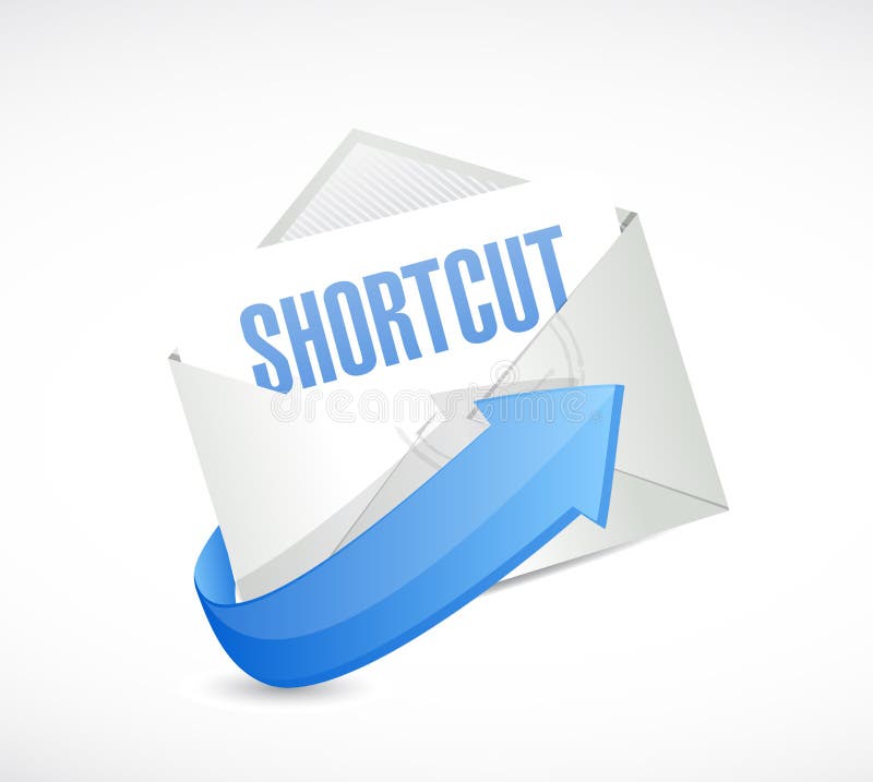 Shortcut Mail Sign Concept Illustration Design Stock Illustration ...
