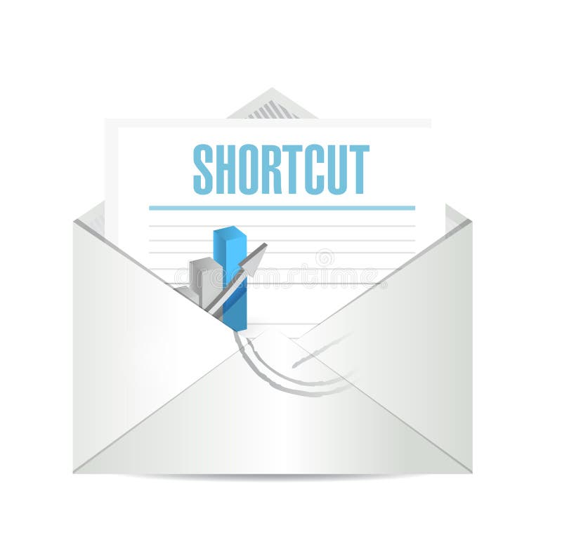 Shortcut Mail Sign Concept Illustration Design Stock Illustration ...