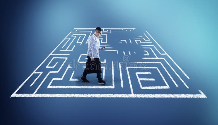 Shortcut Maze. Walking Over a Maze . Stock Photo - Image of escape ...