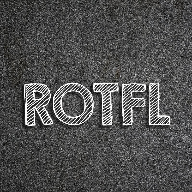 Shortcut & X22;ROTFL& X22; Written on a Chalkboard Stock Illustration ...