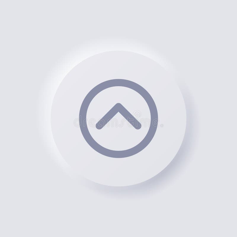 Shorten Arrow Button Icon, White Neumorphism Soft UI Design. Stock ...