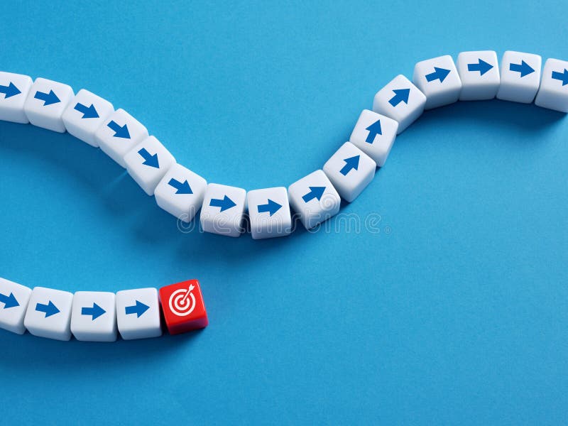 The Shortest Path To the Goal Stock Image - Image of decision, progress ...