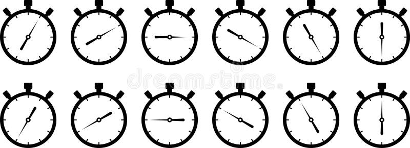 Shortest Time Stopwatch Vector Icon Black and White Stock Vector ...