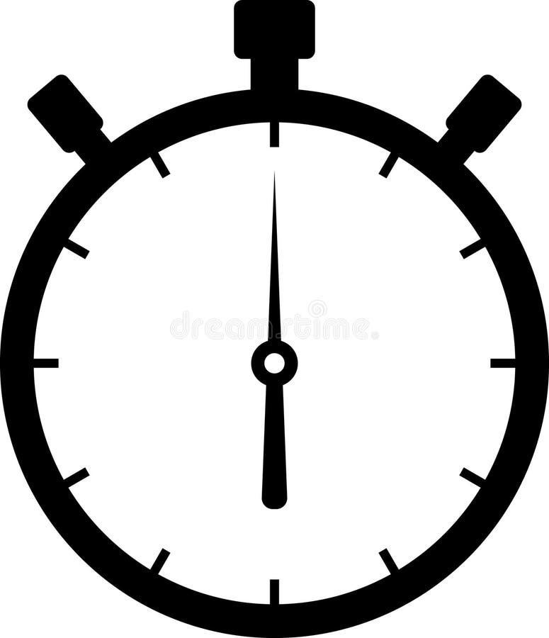 Shortest Time Stopwatch Vector Icon Black and White Stock Vector ...