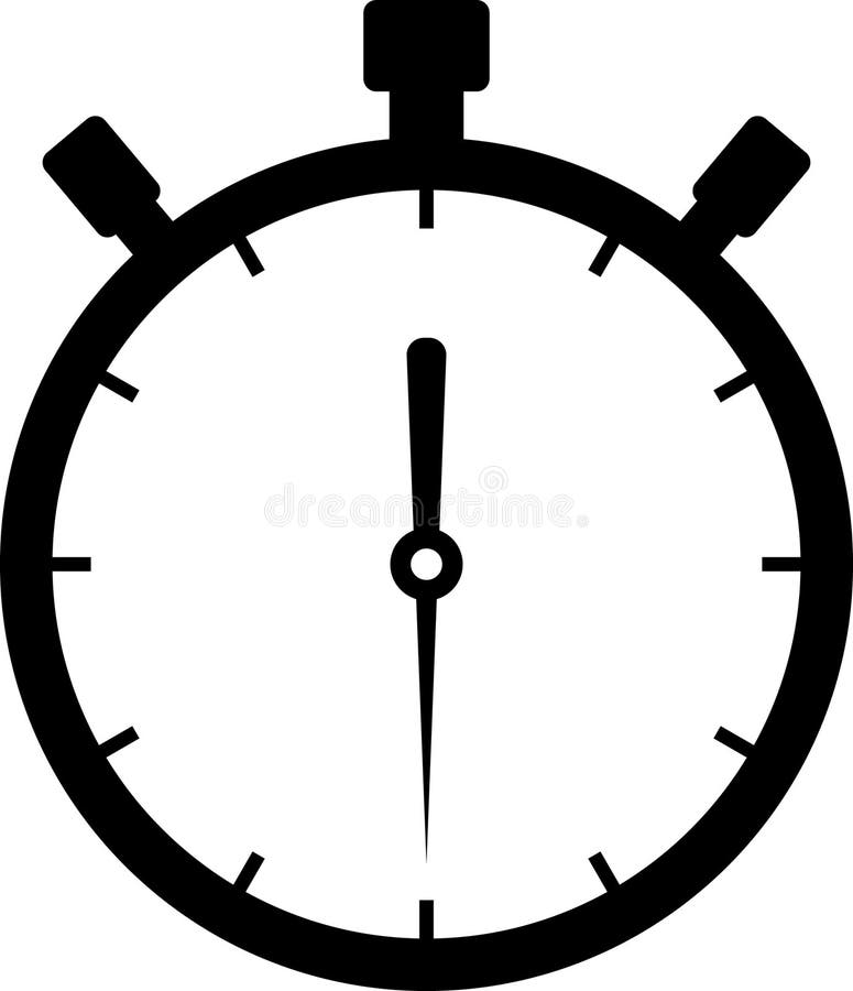 Shortest Time Stopwatch Vector Icon Black and White Stock Vector ...