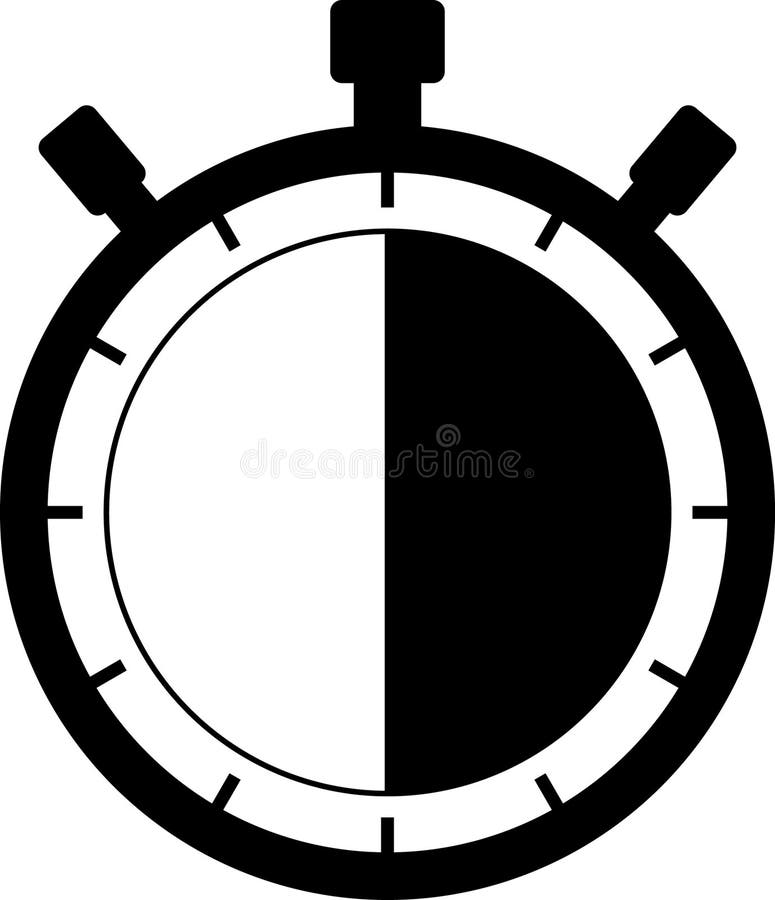 Shortest Time Stopwatch Vector Icon Black and White Stock Vector ...