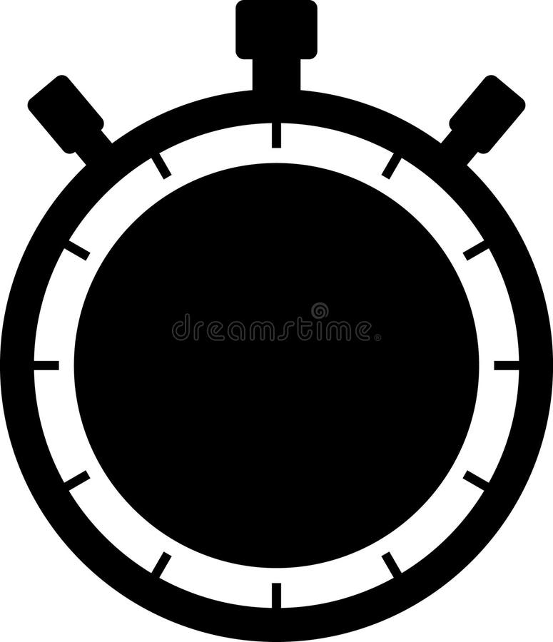Shortest Time Stopwatch Vector Icon Black and White Stock Vector ...