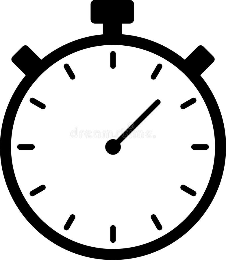 Shortest Time Stopwatch Vector Icon Black and White. Stock Vector ...