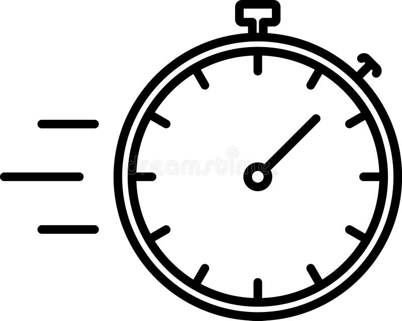 Shortest Time Stopwatch Vector Icon Black and White. Stock Vector ...