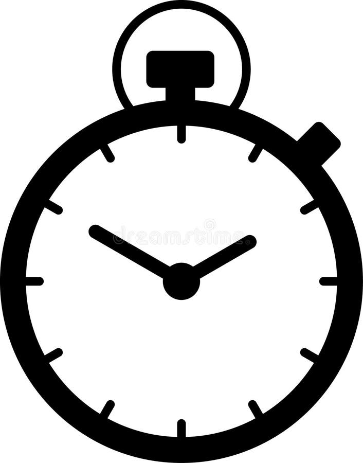 Shortest Time Stopwatch Vector Icon Black and White. Stock Vector ...