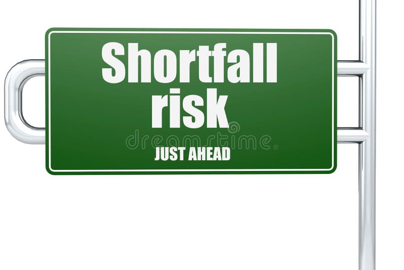 Shortfall Risk Word on Green Road Sign Stock Illustration ...
