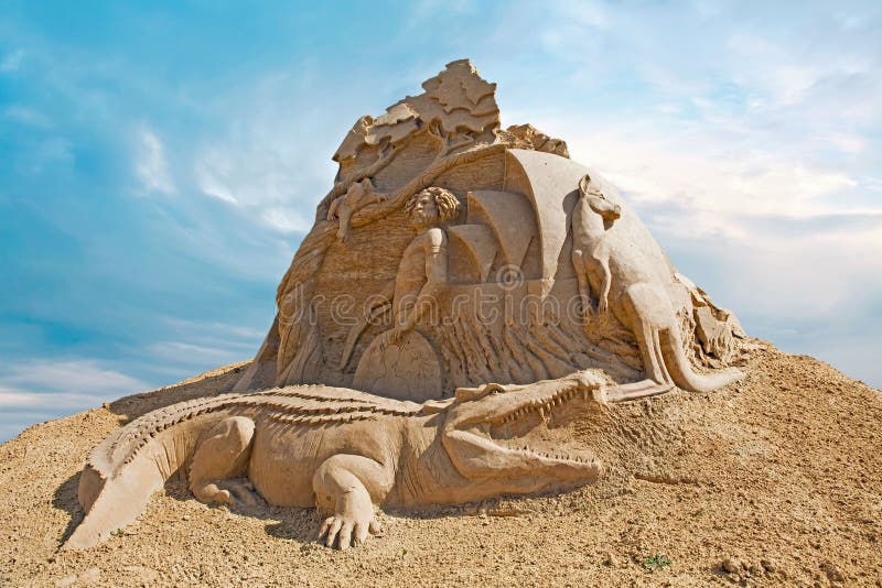 Shortlived Sculpture from Sand. Australia Editorial Photography - Image ...