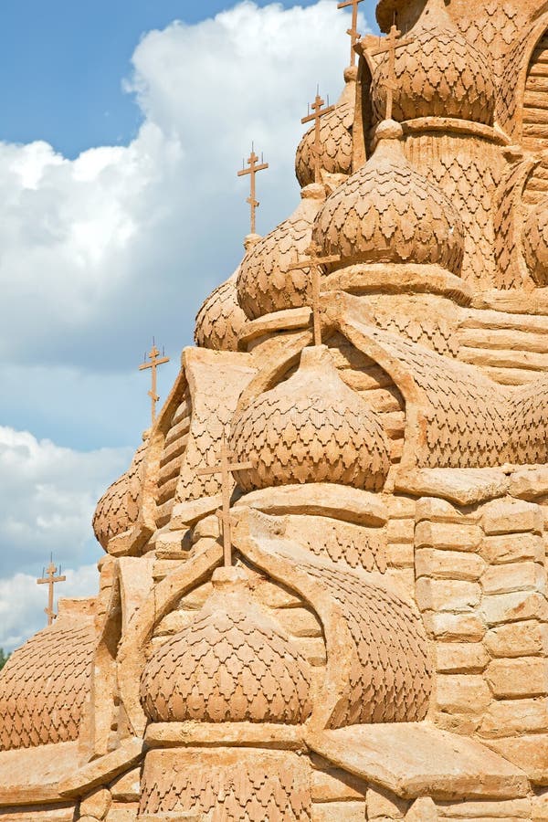 Shortlived Sculpture from Sand. Church of the Transfiguration Editorial ...