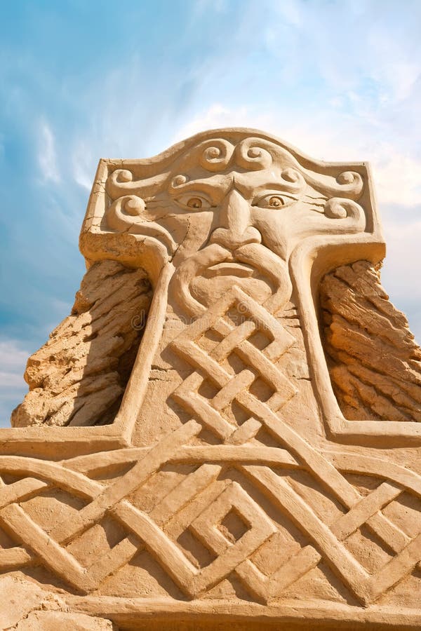 Shortlived Sculpture from Sand. Hammer of Thor Editorial Stock Image ...