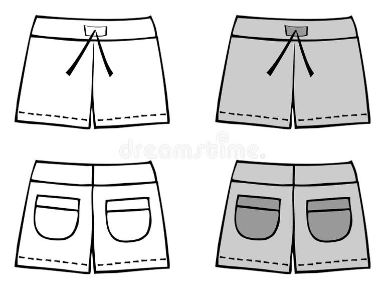Shorts Outline Stock Illustrations – 10,752 Shorts Outline Stock ...