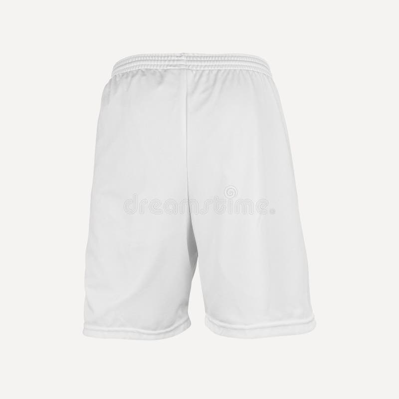 Shorts Back View on White Background Stock Photo - Image of wear ...