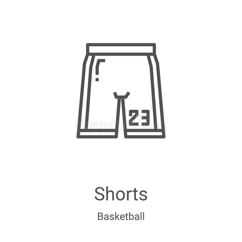 Basketball Shorts Icon, Outline Style Stock Vector - Illustration of ...