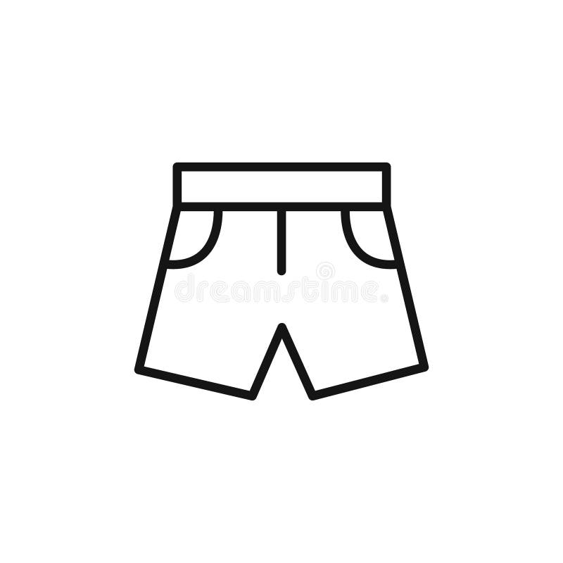 Shorts Logo Sign Vector Outline Stock Vector - Illustration of line ...