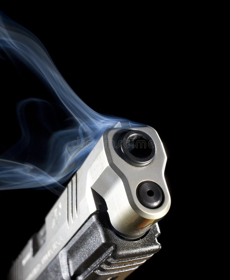 Gun5 stock image. Image of shot, night, stainless, barrel - 53087