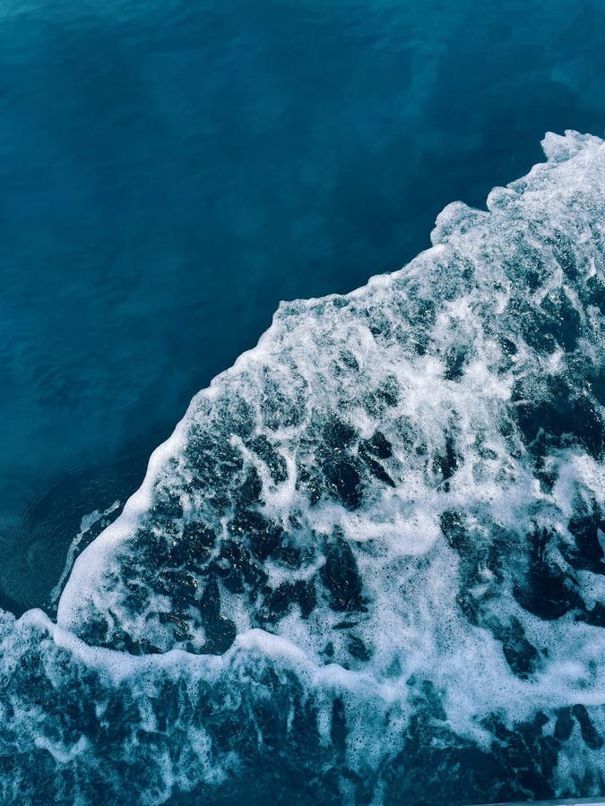 Shot from Above on Ocean Water with Waves Stock Image - Image of ...