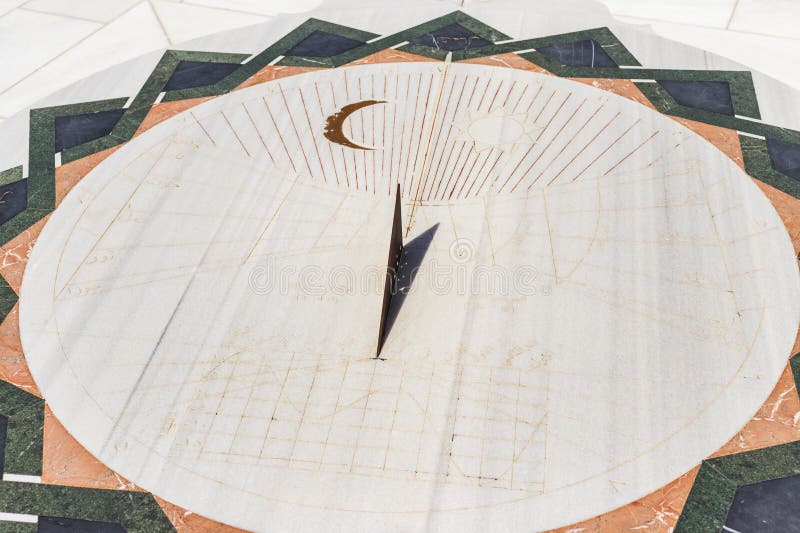 Shot of the Arabic Outdoors Sun Clock. Science Stock Image - Image of ...