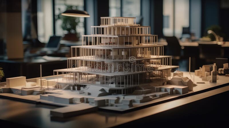 Shot of Architectural Model on Office Table, Architectural Model at ...
