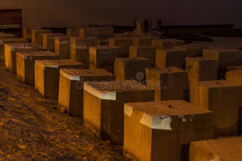 Shot of an Array of Concrete Blocks. Concept Stock Image - Image of ...