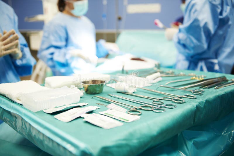 Shot of Basic, Surgical Equipment Stock Image - Image of table ...