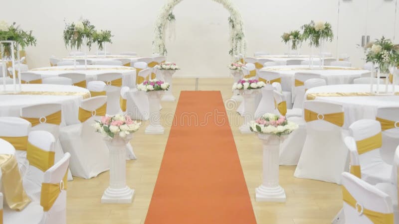 Shot of Beautiful Dinner Table Decoration and Setup Stock Video - Video ...