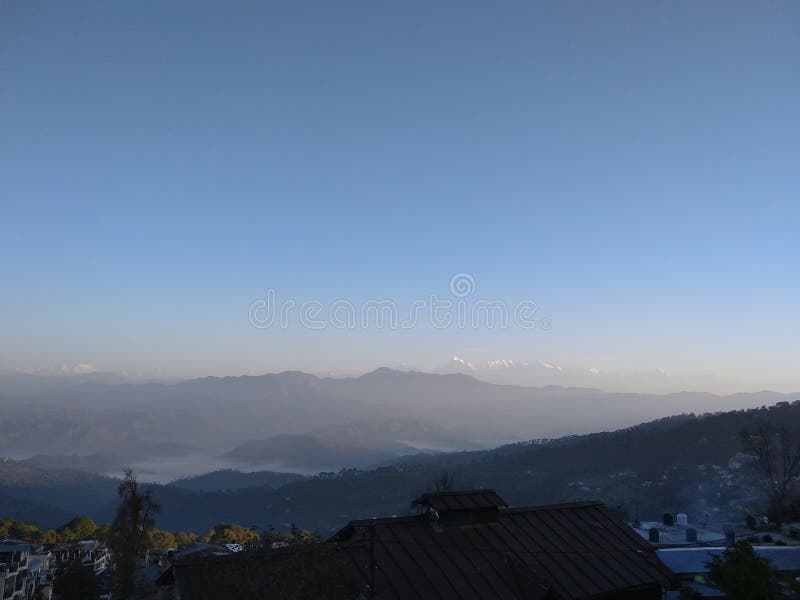 Himalayan View from Ranikhet. Stock Photo - Image of morning, ranikhet ...