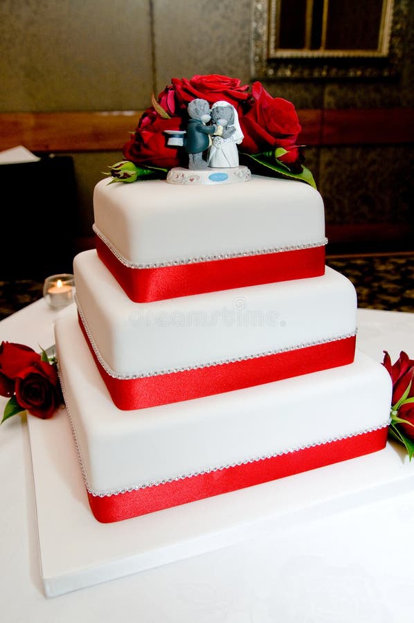 Shot of Beautiful Wedding Cake with Nice Decoration Stock Photo - Image ...
