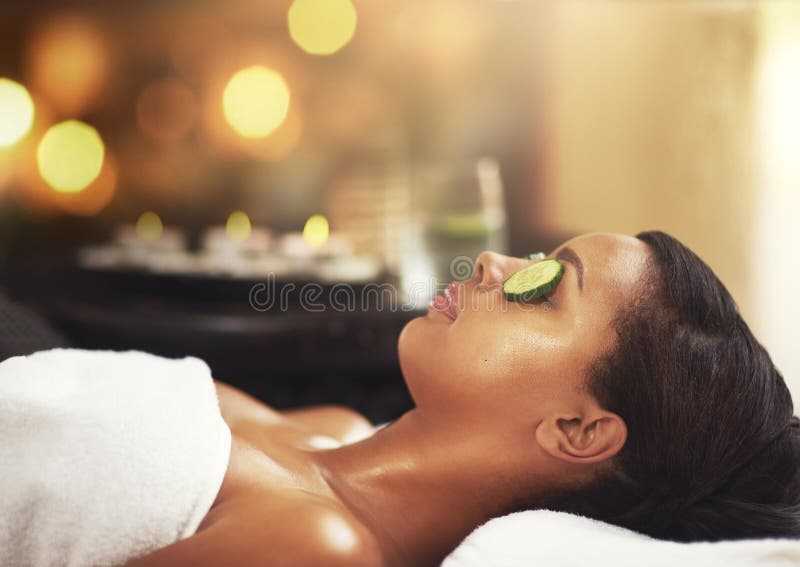 Today Is For Being Pampered Shot Of A Beautiful Young Woman At The