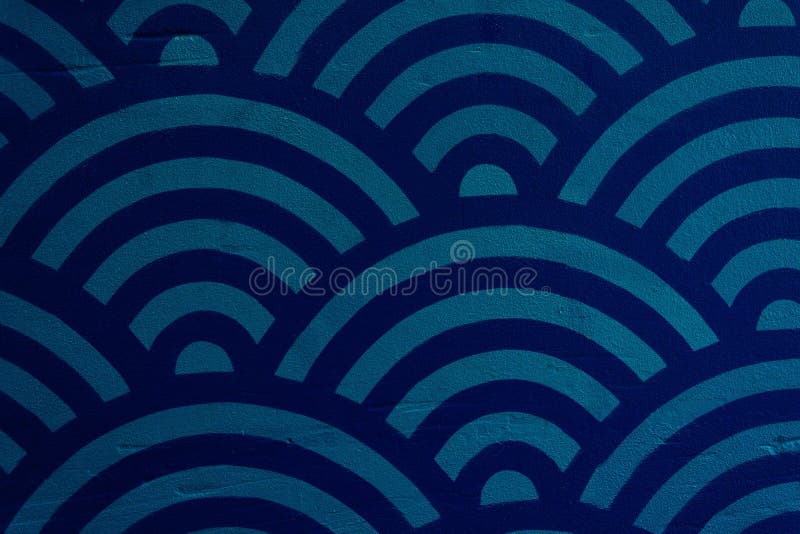Shot of Blue Wave Pattern on a Wall - Great for Wallpapers Stock Image ...