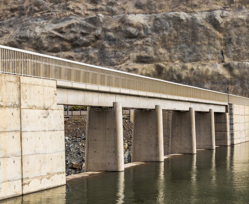 Shot of the Bridge Crossing the River. Outdoors Stock Image - Image of ...