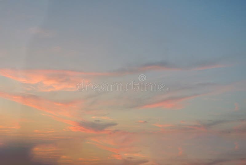 Bright Sunset Sky with Clouds Stock Image - Image of yellow, orange ...