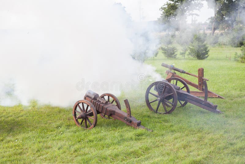 Shot from a cannon stock photo. Image of blast, explode - 33890816