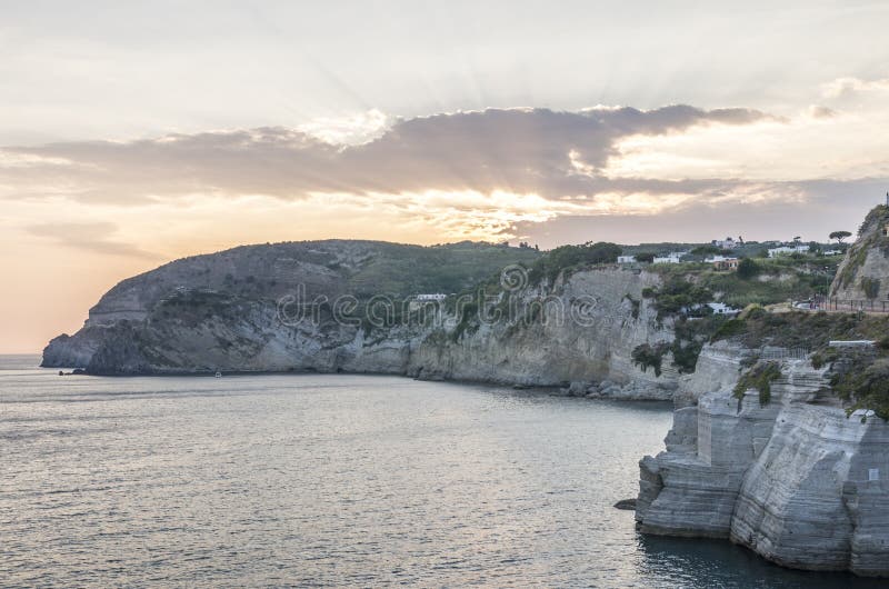 Shot of Cliffs Overlooking the Italian Coast Stock Image - Image of ...
