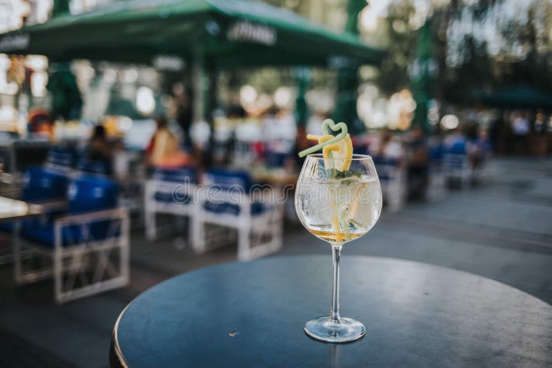 Shot of coctail on table stock image. Image of alcohol - 214248207