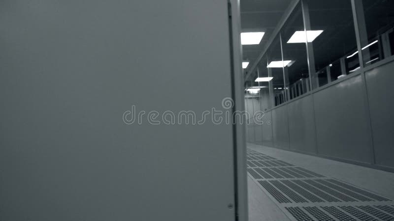 Shot of Corridor in Working Data Center Stock Footage - Video of ...