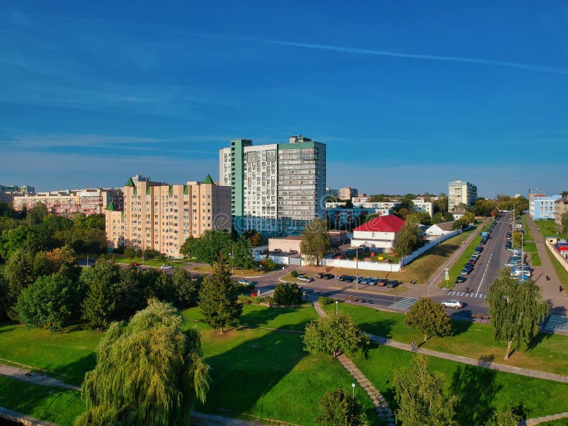 Shot of a Cozy Urban Residential Area Stock Image - Image of landscape ...