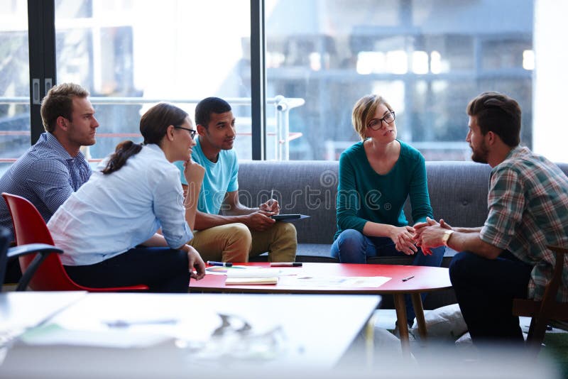 Bouncing Ideas Off Each Other. Shot of a Creative Businesspeople in the ...
